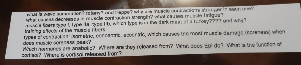 Solved what is wave summation? tetany? and treppe? why are | Chegg.com