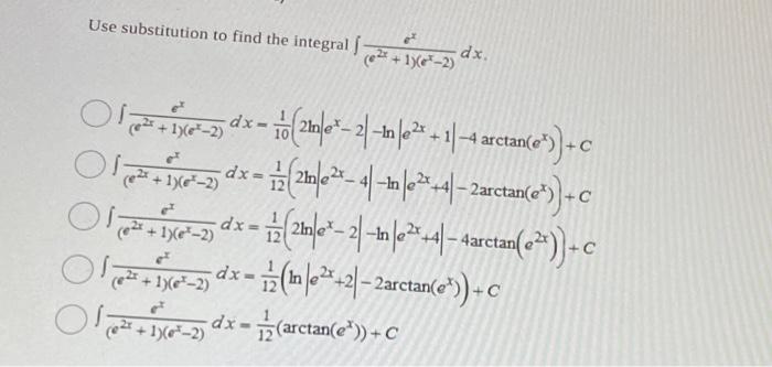Solved Use substitution to find the integral | Chegg.com