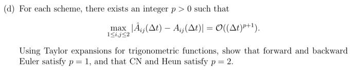 Solved this is a numerical analysis question that is for the | Chegg.com