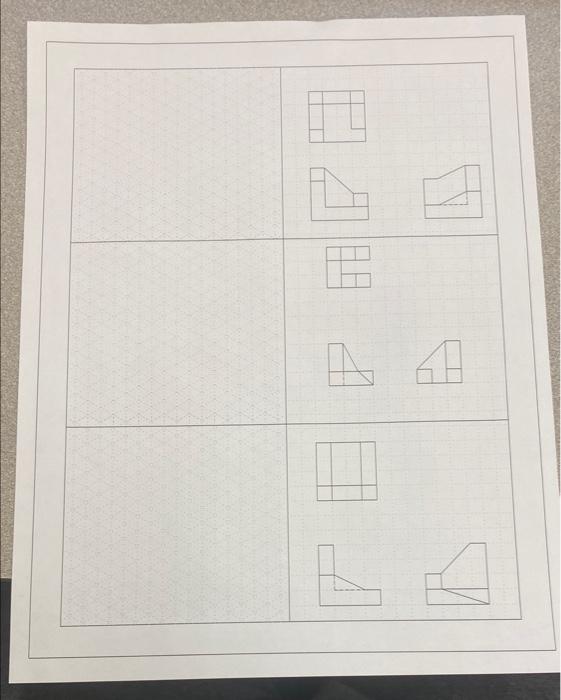 Solved i need the isometric shapes for each. Front view is | Chegg.com
