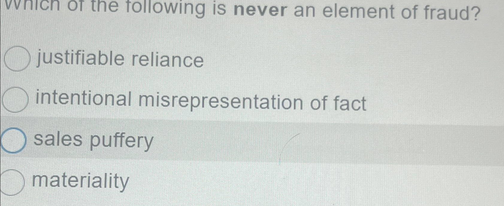 Solved Which of the following is never an element of | Chegg.com