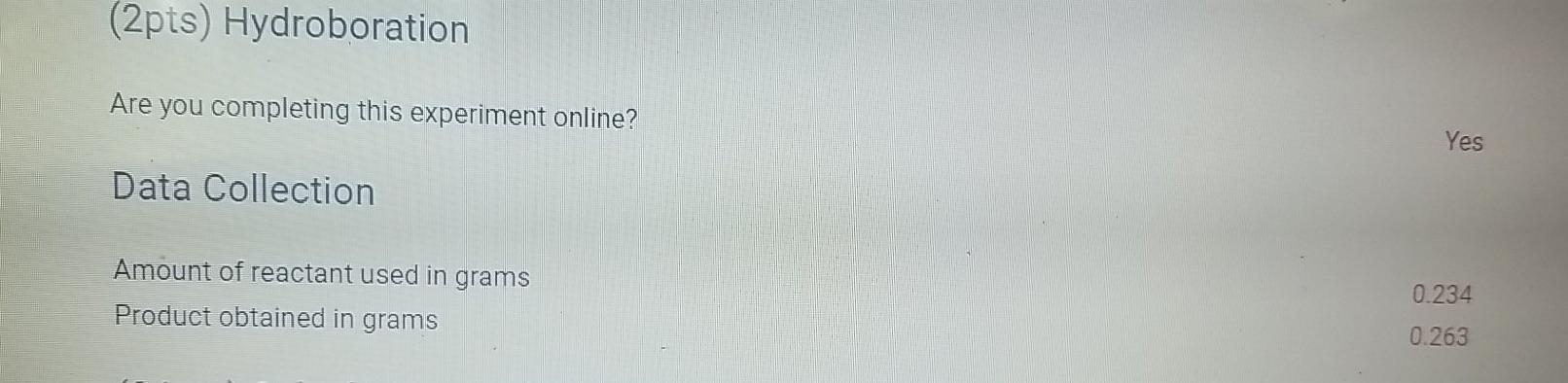 (2pts) Hydroboration Are you completing this | Chegg.com