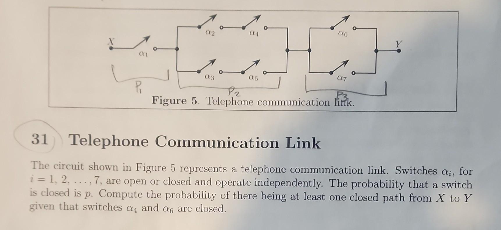 Solved 31 Telephone Communication Link The circuit shown in | Chegg.com