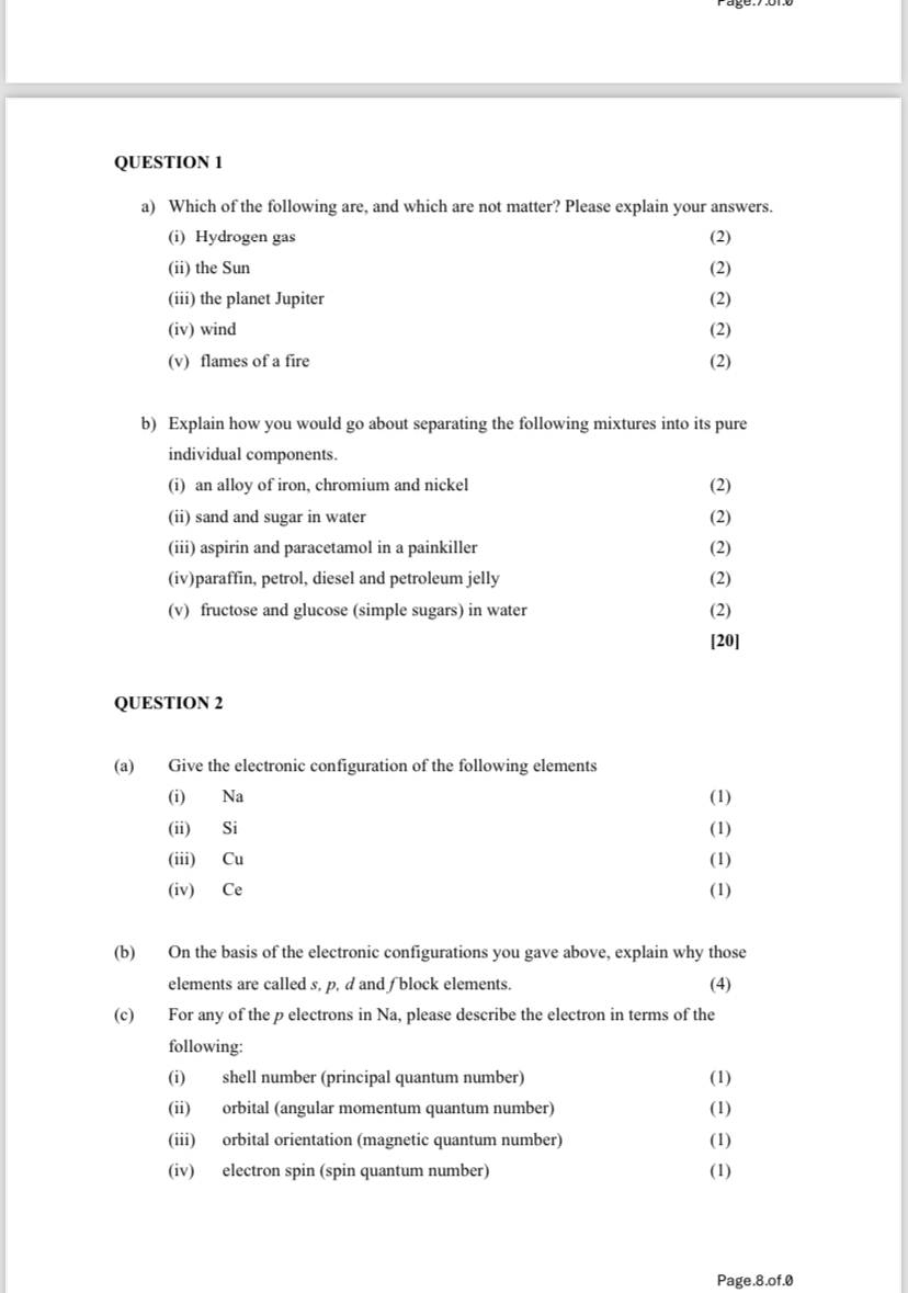 Solved QUESTION 1a) ﻿Which of the following are, and which | Chegg.com