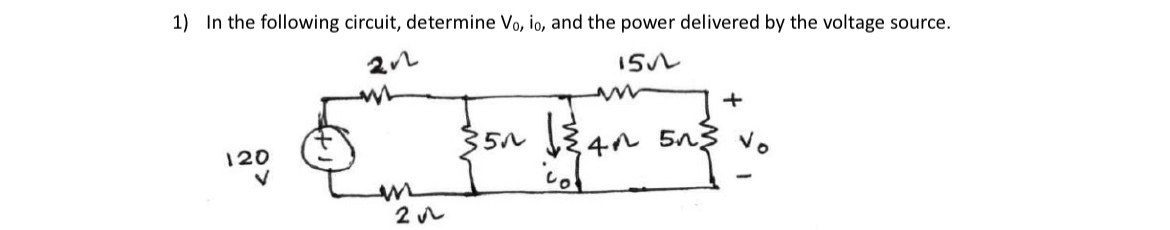 Solved In the following circuit, determine V0,i0, ﻿and the | Chegg.com