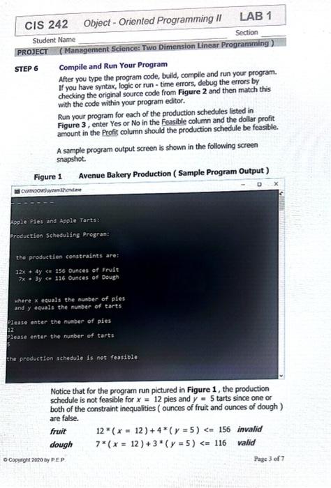 Solved Information About This Project Linear Programming Is
