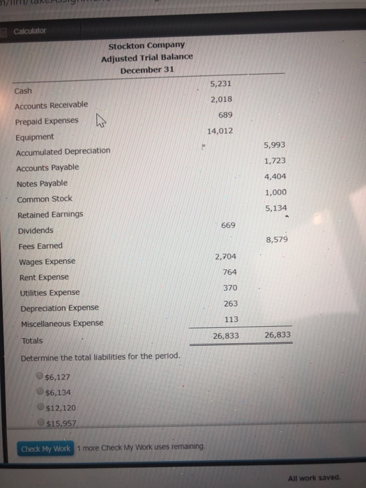 Solved // RJ Calculator Stockton Company Adjusted Trial | Chegg.com