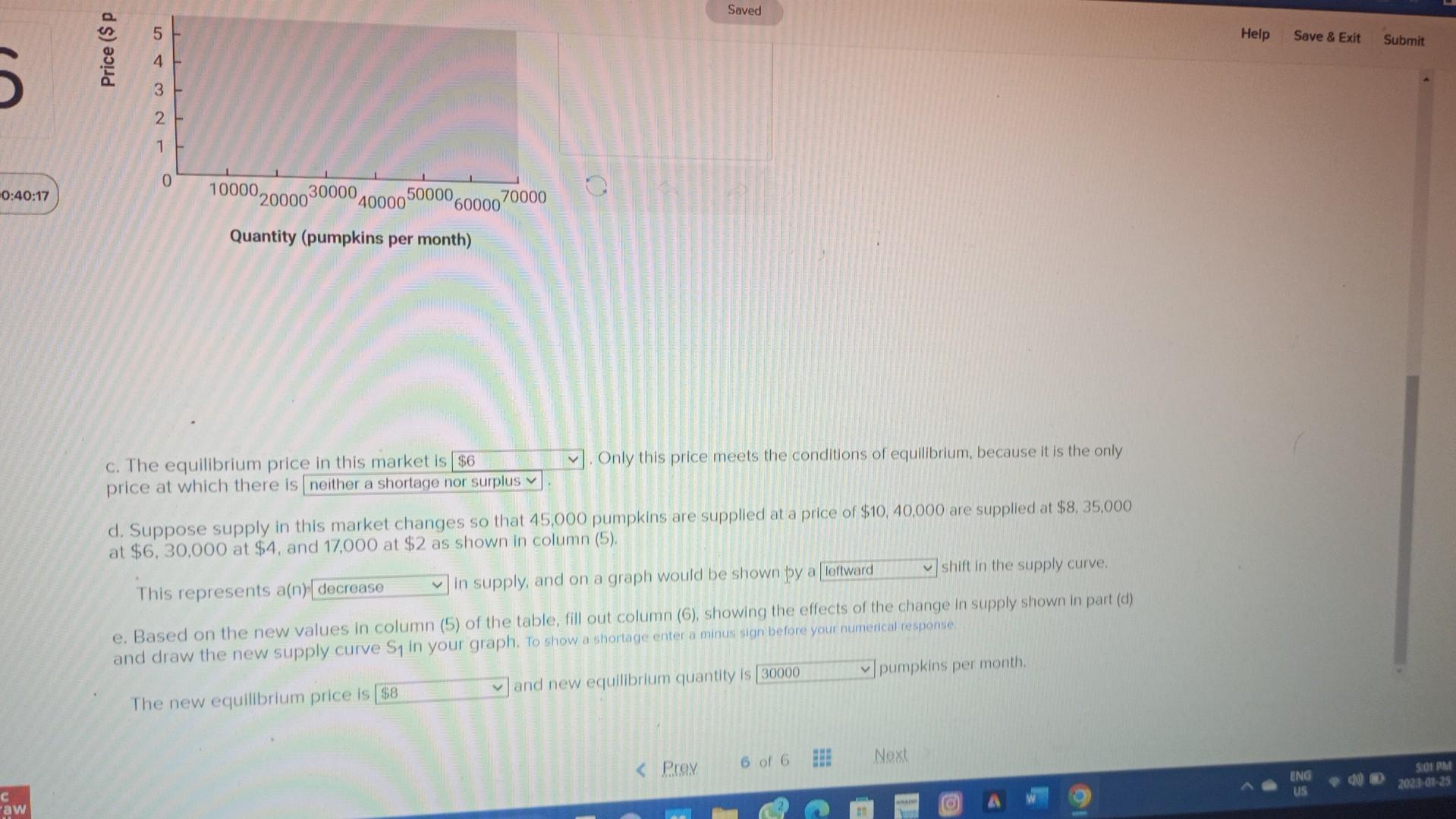 Solved The table below shows the market demand and supply | Chegg.com