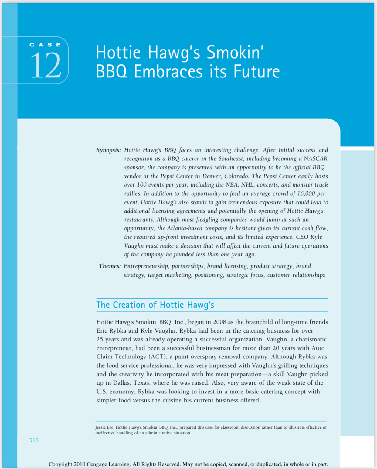 Solved Hottie Hawg's Smokin' BBO Embraces its | Chegg.com