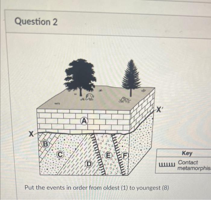 Solved Put the events in order from oldest (1) to youngest | Chegg.com