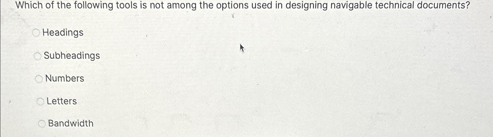 Solved Which of the following tools is not among the options | Chegg.com