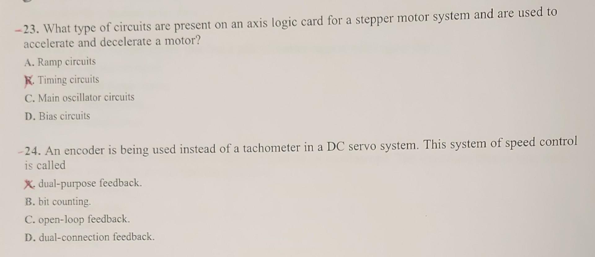 Solved -23. What type of circuits are present on an axis | Chegg.com