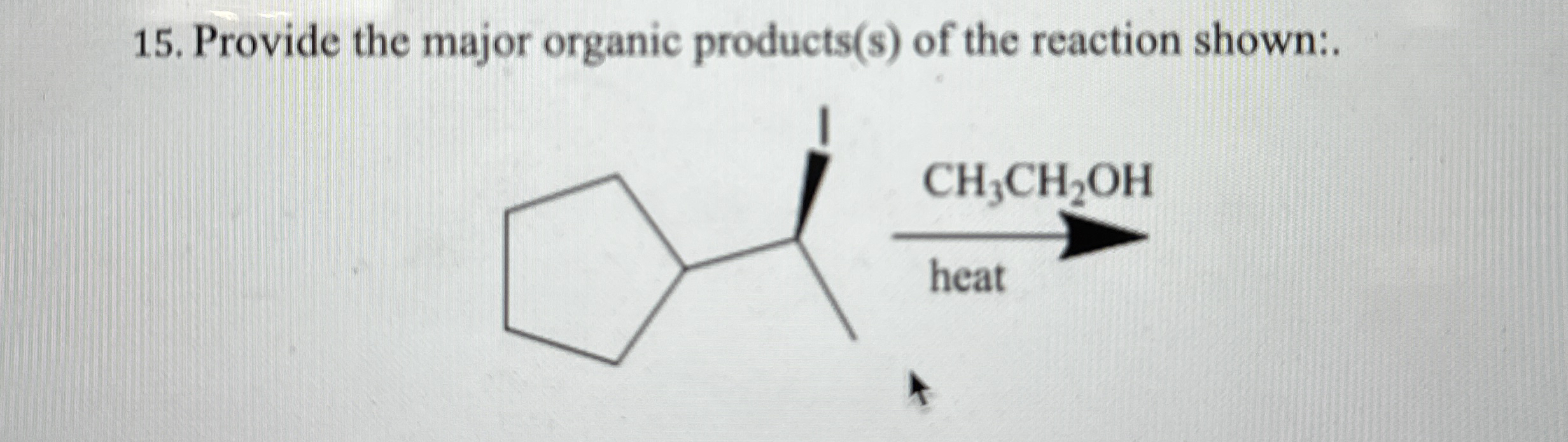 Solved Provide the major organic products(s) ﻿of the | Chegg.com
