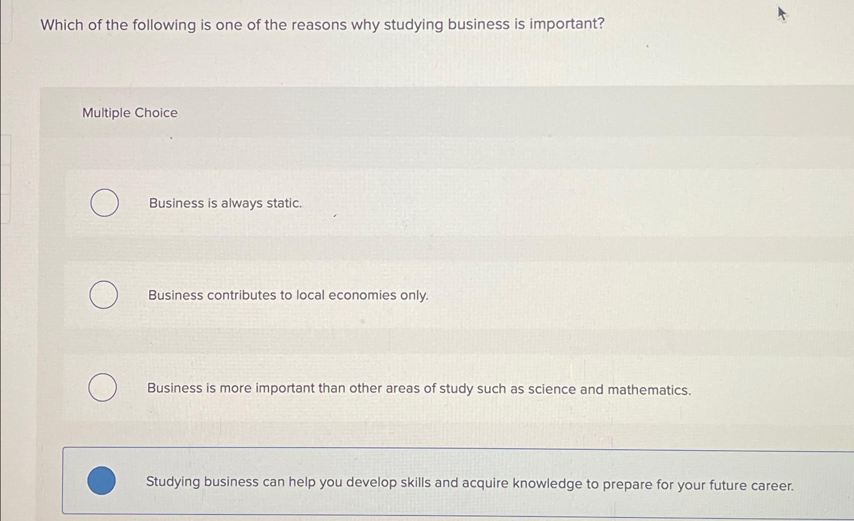 Solved Which of the following is one of the reasons why | Chegg.com