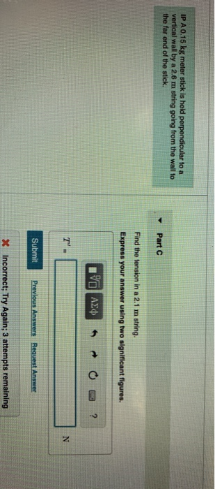 Solved IP A0.15 kg meter stick is held perpendicular to a | Chegg.com