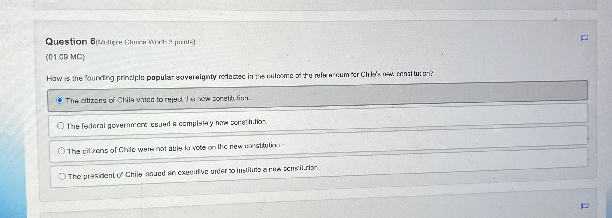 Solved Question 6(Multiple Choice Worth 3 ﻿points)(01.09 | Chegg.com