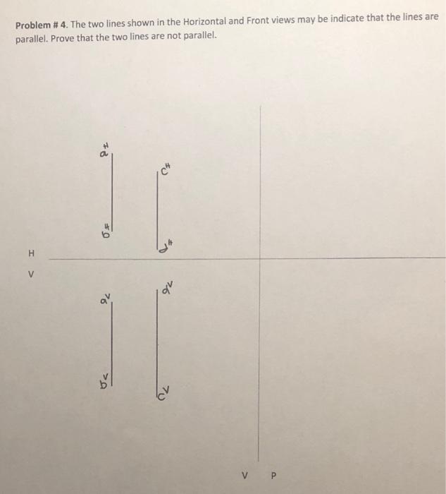 Solved Problem #4. The two lines shown in the Horizontal and | Chegg.com