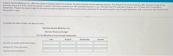 Solved Extrome Sports Medicine, inc, ofters two types of | Chegg.com