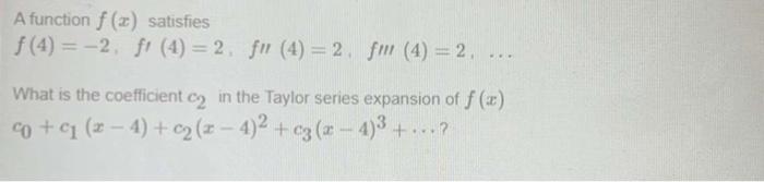 Solved A function f(x) satisfies | Chegg.com