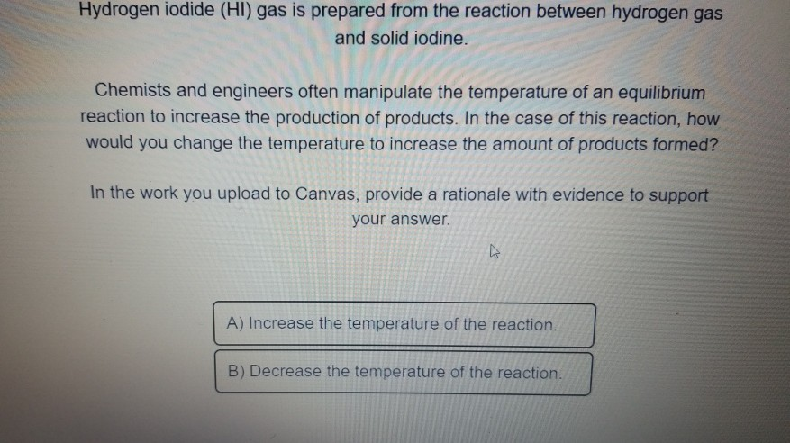 Solved Hydrogen iodide (HI) gas is prepared from the | Chegg.com