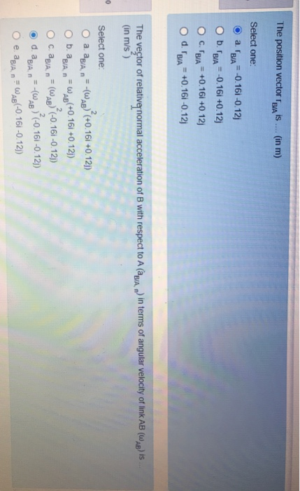 Solved an Jestion For a short interval of motion, link OA | Chegg.com