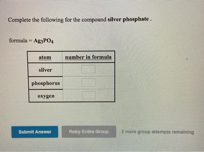 Solved Complete the following for the compound calcium | Chegg.com
