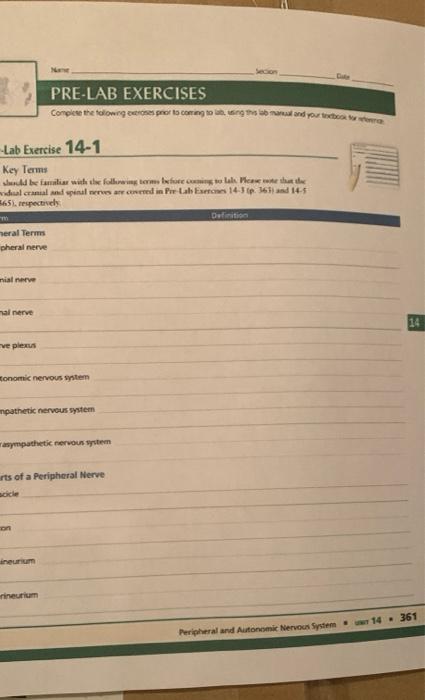 PRE-LAB EXERCISES Complete the tolong esports coming | Chegg.com