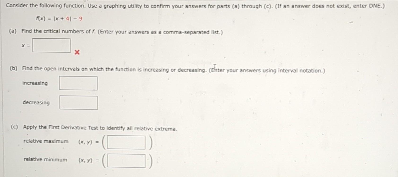 Solved Consider the following function. Use a graphing | Chegg.com