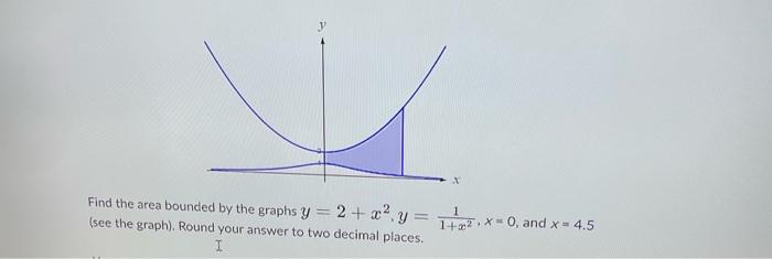 Solved Find the area bounded by the graphs | Chegg.com
