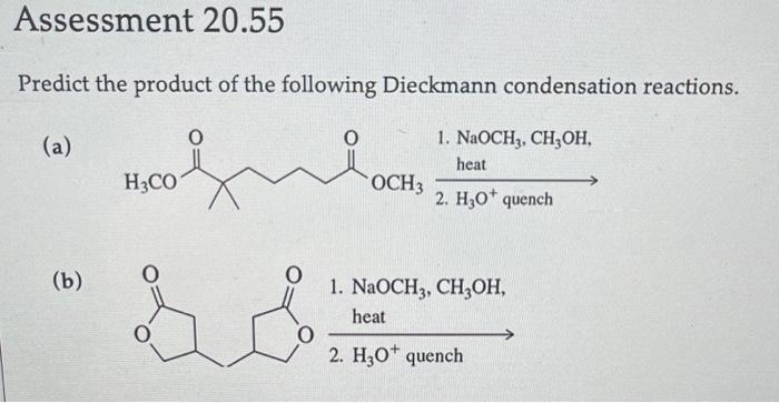 Predict the product of the following Dieckmann | Chegg.com