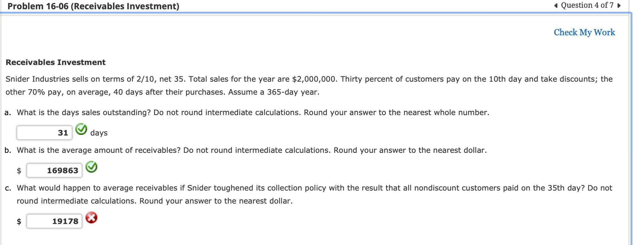 Solved Receivables InvestmentSnider Industries sells on | Chegg.com