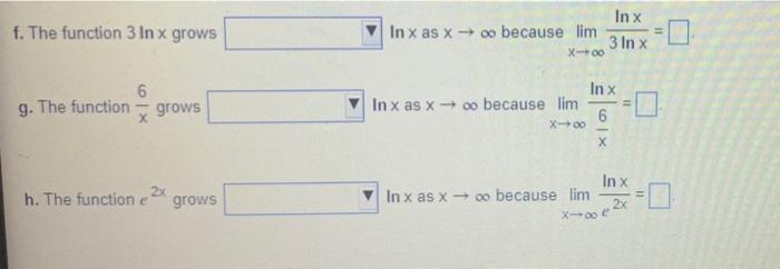 Solved Determine if the following functions grow faster, | Chegg.com