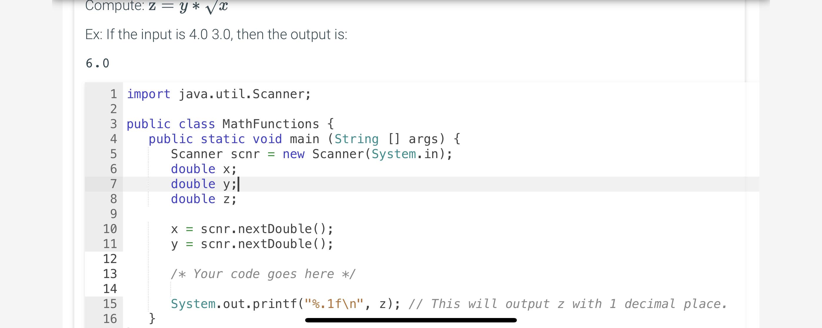 Solved Compute: z=y**?2xEx: If the input is 4.03 .0 , ﻿then | Chegg.com