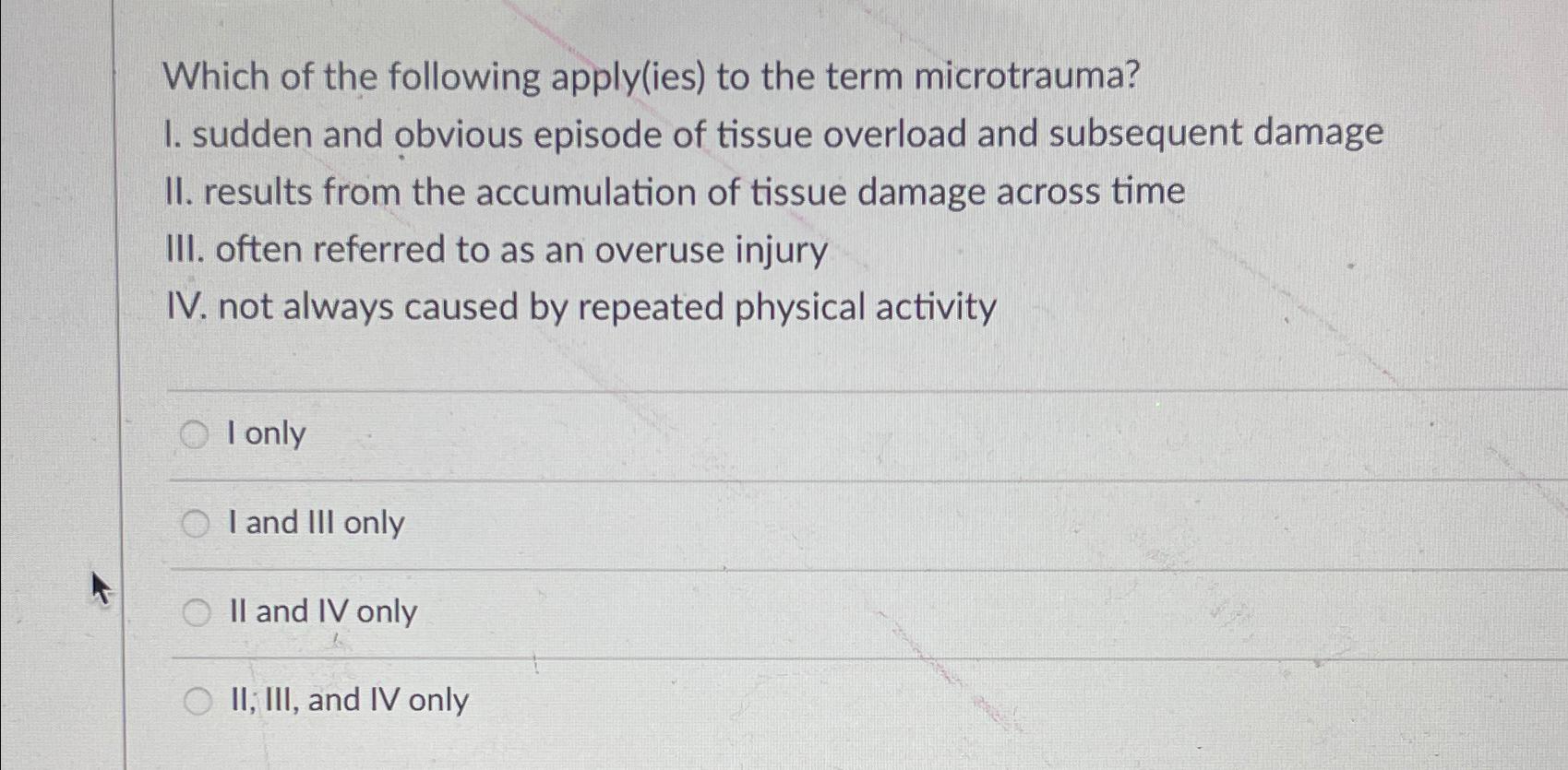Solved Which of the following apply(ies) ﻿to the term | Chegg.com