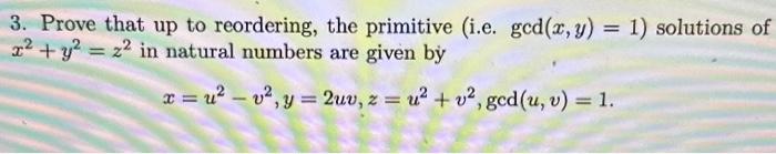 3. Prove that up to reordering, the primitive (i.e. | Chegg.com