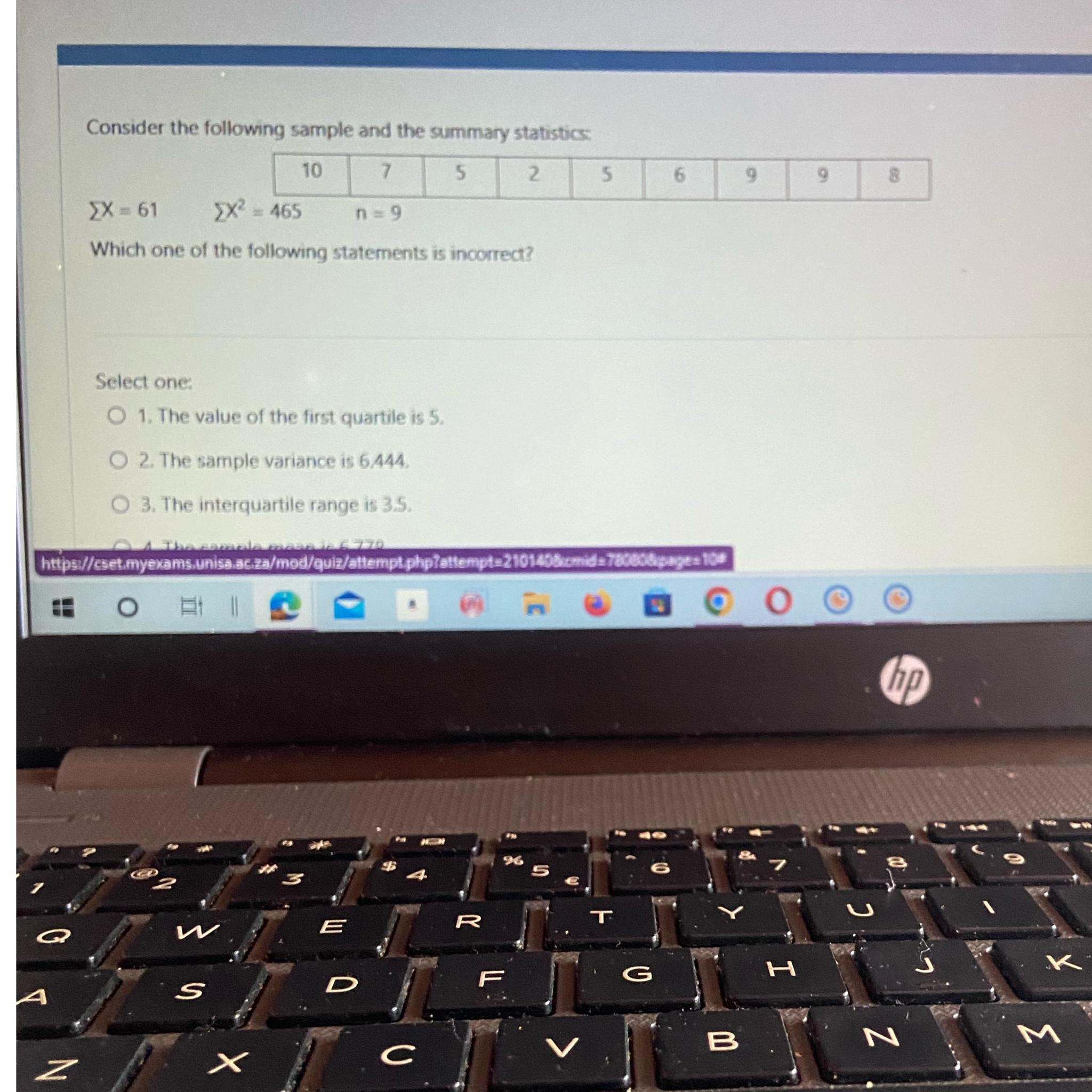 Solved Consider the following sample and the summary | Chegg.com