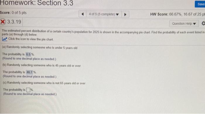Solved Homework Section 3 3 Save Score 0 Of 5 Pts 4 Of 5