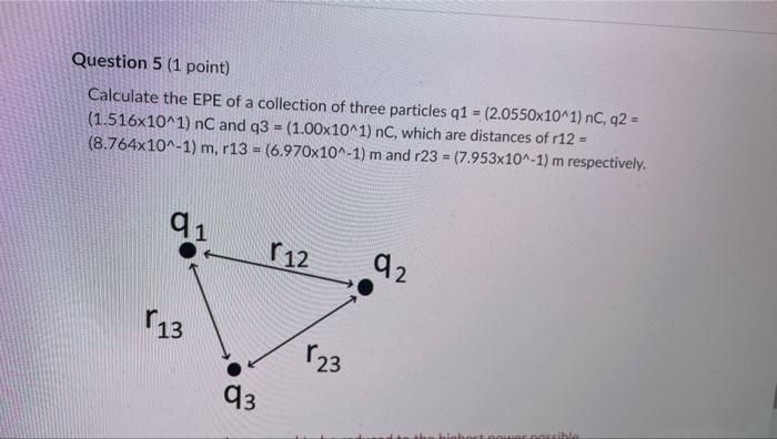 Solved Calculate the EPE of a collection of three particles | Chegg.com