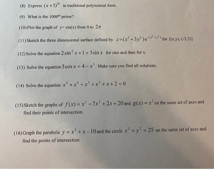 Solved LAB1: Review of Mathematica and basic Operations | Chegg.com