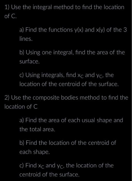 Solved Here are the formulas for this chapter: Centroids, | Chegg.com