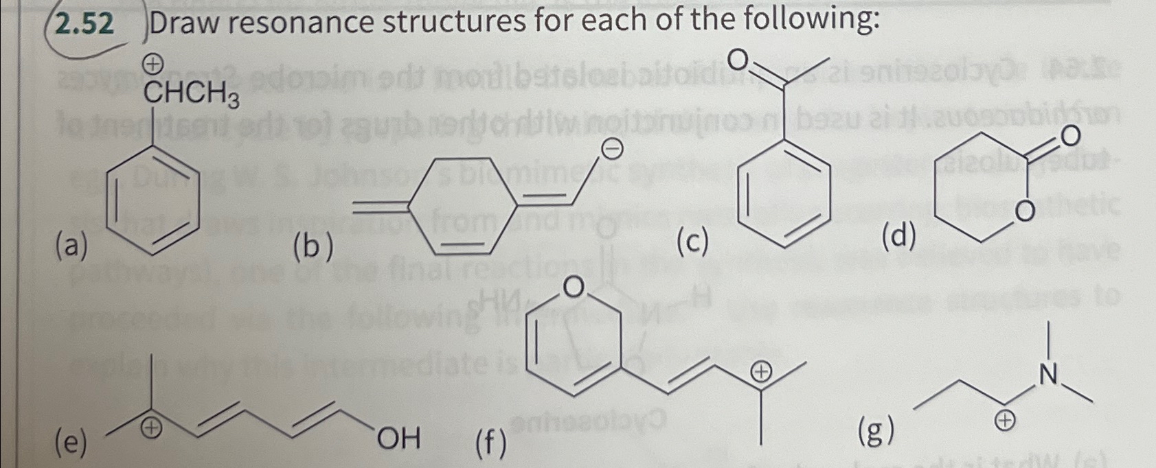 Draw resonance structures for each of the | Chegg.com