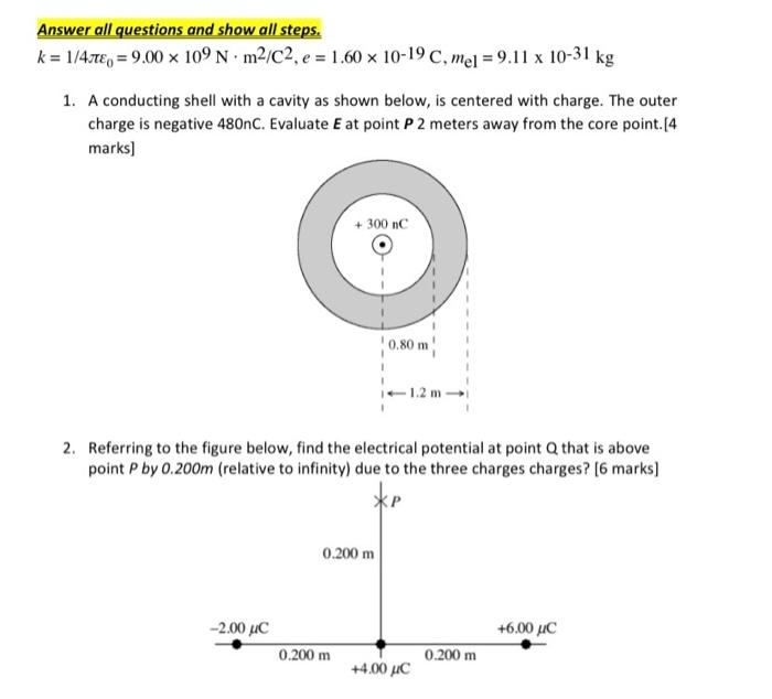 Solved Answer all questions and show all steps. | Chegg.com