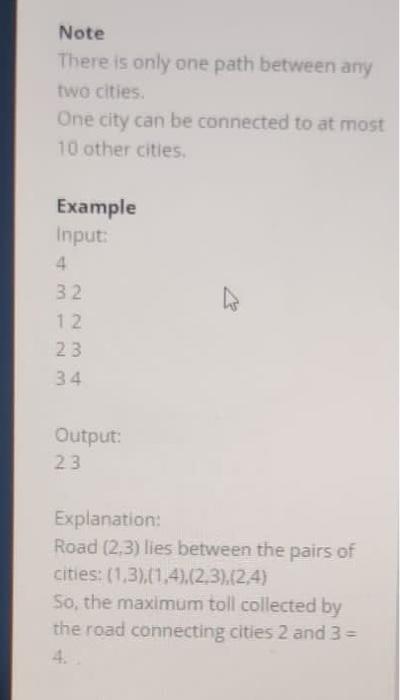 Solved In a state, N cities with unique city codes from 1 to | Chegg.com