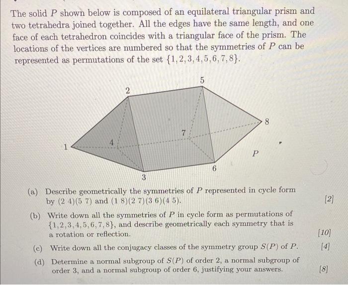 Solved The solid P shown below is composed of an equilateral | Chegg.com