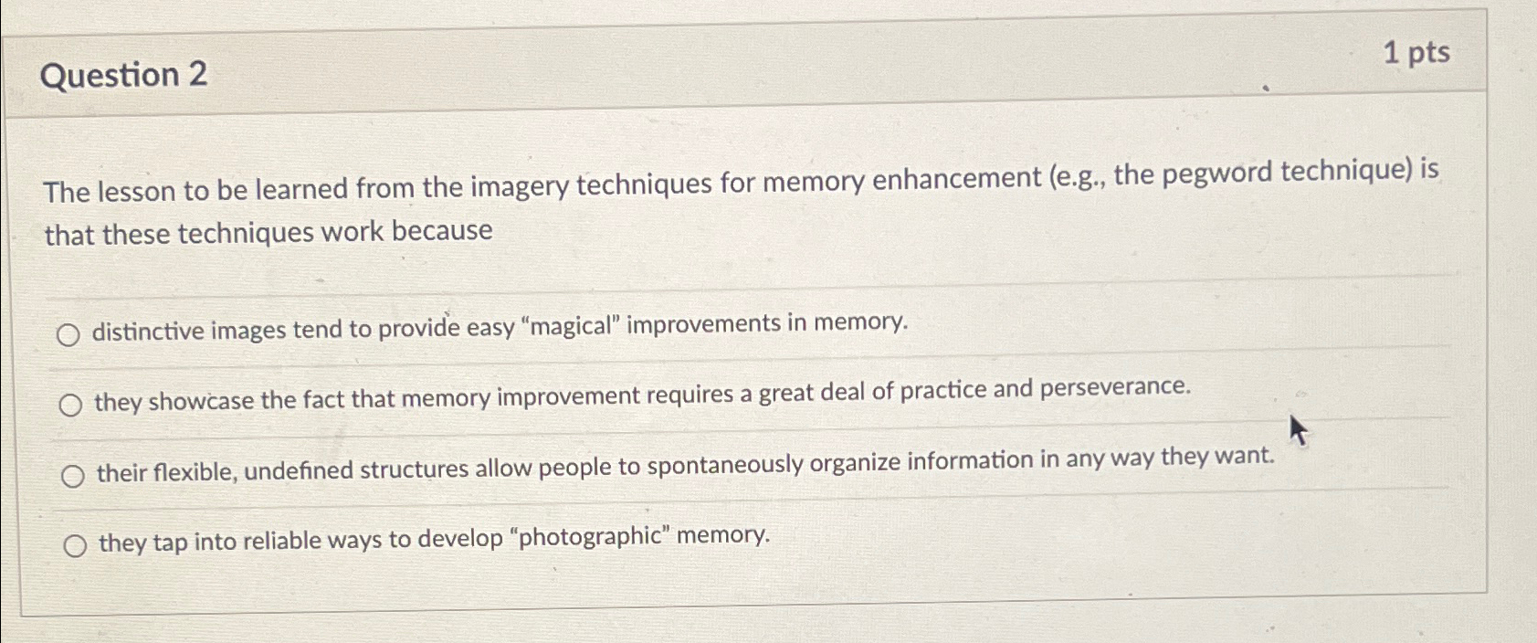 Solved Question 21 ﻿ptsThe lesson to be learned from the | Chegg.com