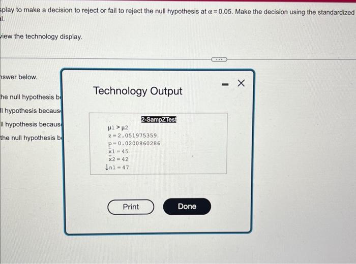 Solved sample sizes are equal. Cick the icon to vew the | Chegg.com