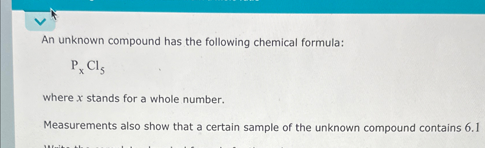 Solved An unknown compound has the following chemical | Chegg.com
