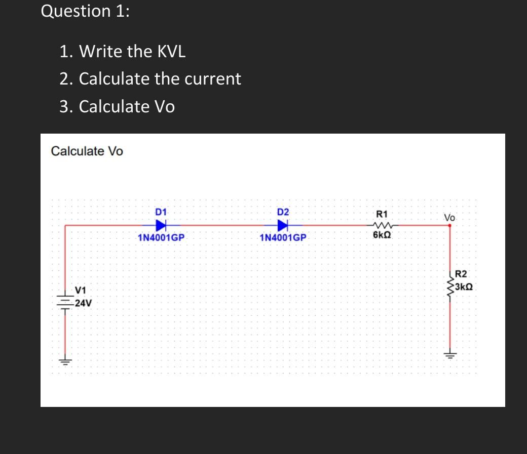 Solved Calculate Vo Find all the currents in this circuit | Chegg.com