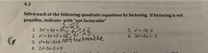 Solved Solve each of the following quadratic equations by | Chegg.com