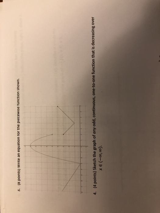 Solved 3. (8 points) Write an equation for the piecewise | Chegg.com